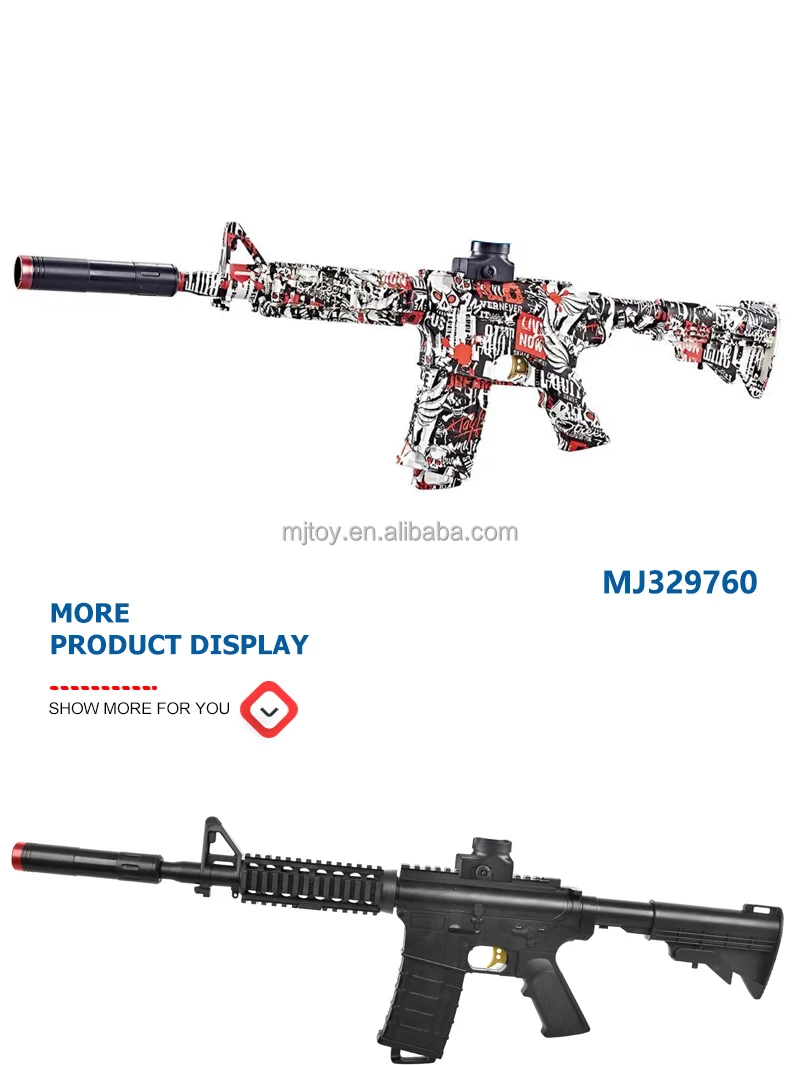 Boys Electric Toy Automatic M4A1 Water Light Splatter Gel Machine Gun