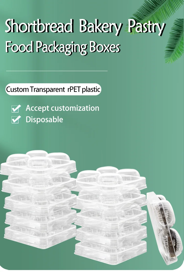 Rpet Custom Manufacturer Recyclable Clear Plastic Packaging Box Food Container Salad Round ...