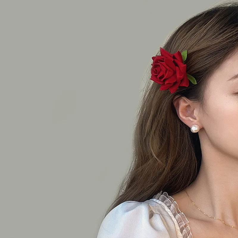 MIO Imitation Rose Hair Pins - Elegant Spring New Arrival