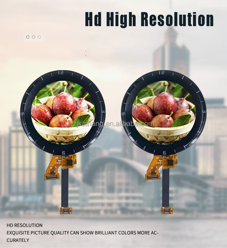 Custom Circular Tft Lcd Screen Spi Rgb 1.28/1.3/2.1/2.8/3.4 Inch Ips ...