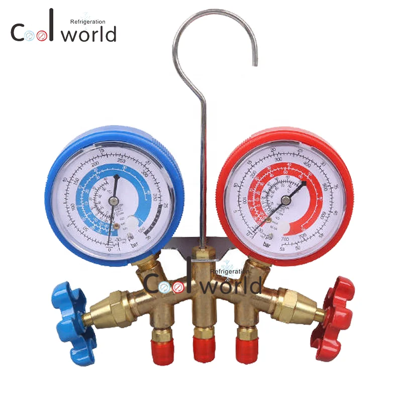 COOLWORLD Manifold Gauge Set - Precision for R134A, R22, R404A, R407C