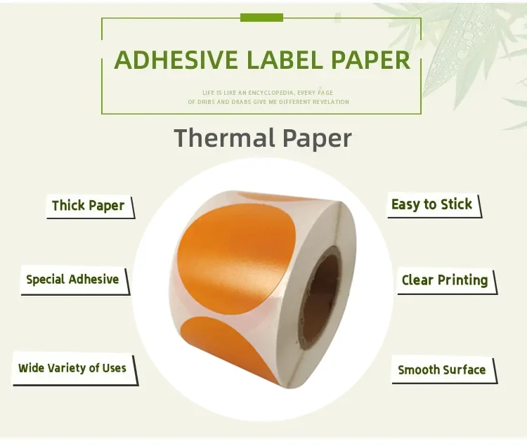 Customized Self-adhesive Thermal Sticker Labels Roll For Packaging ...