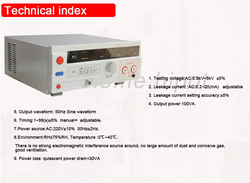 AC/DC Hipot Dielectric Test Set - High Voltage Tester