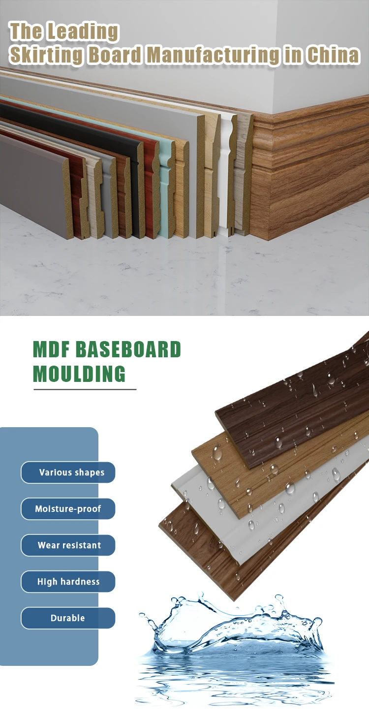 Chinese Famous Factory Aluminium Skirting Baseboard Pvc Wall Baseboard ...