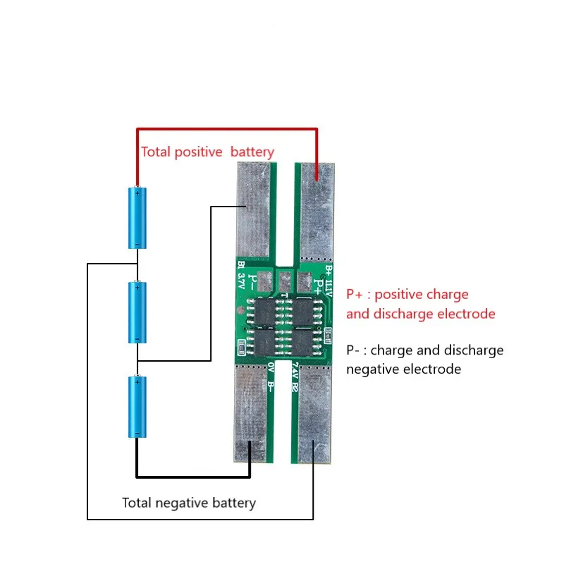 3S BMS for lithium ion cells 18650 11.1V 12.6V battery bms 3s 5a 8a ...