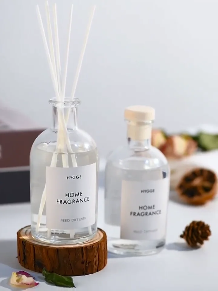 Wholesale Transparent Flasks With Cover 250ml Reed Diffuser Empty Glass ...