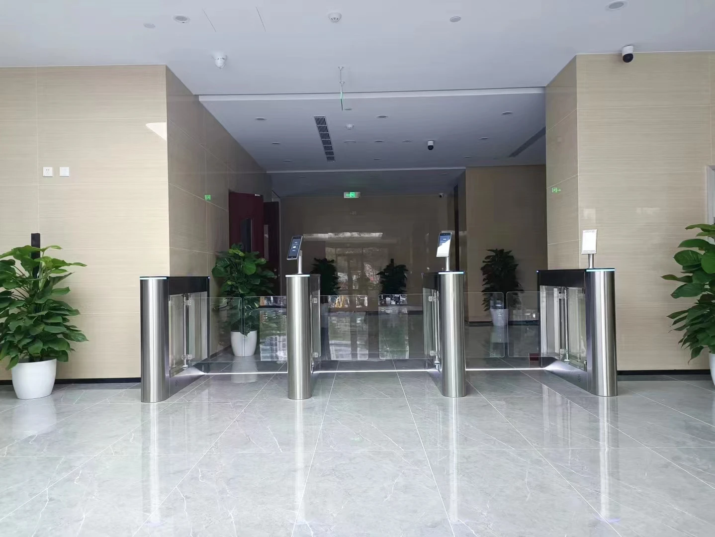 Indoor Office Security High Speed Turnstile Aluminium Swing Gates ...