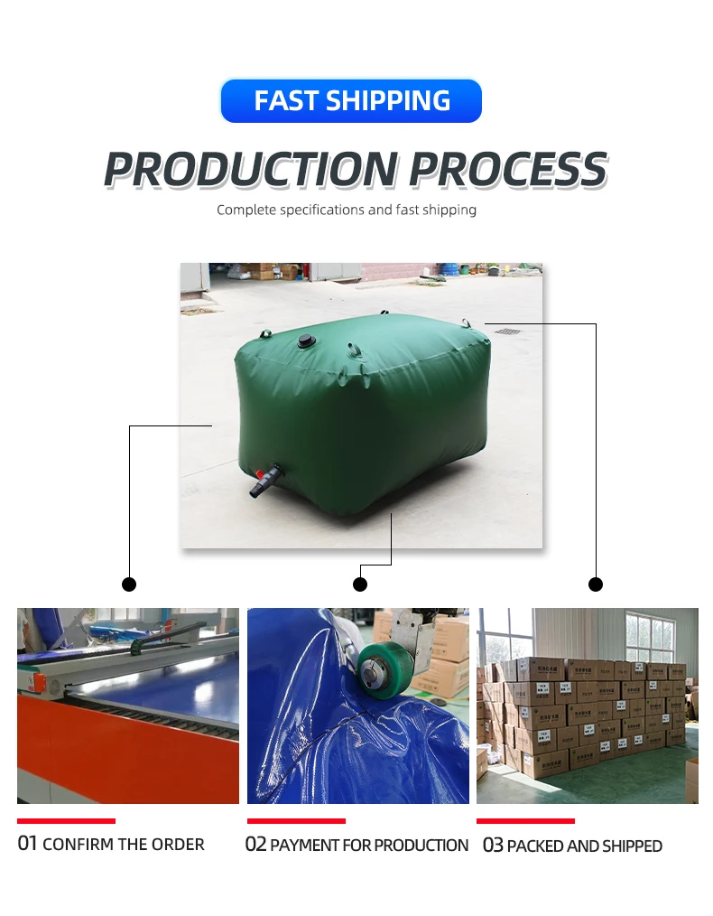 Agriculture Rectangular Flexible Water Storage Tank Collapsible Soft ...