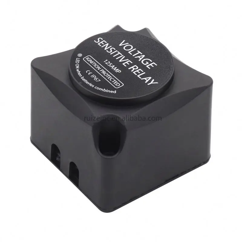 Marine-grade dual battery isolator with harness set 12v 125A one-way ...