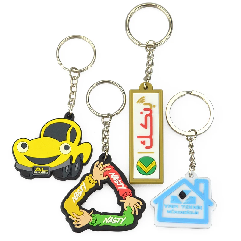 Custom Company Logo Free Mock-Up Pendant Keychain Custom Soft PVC ...