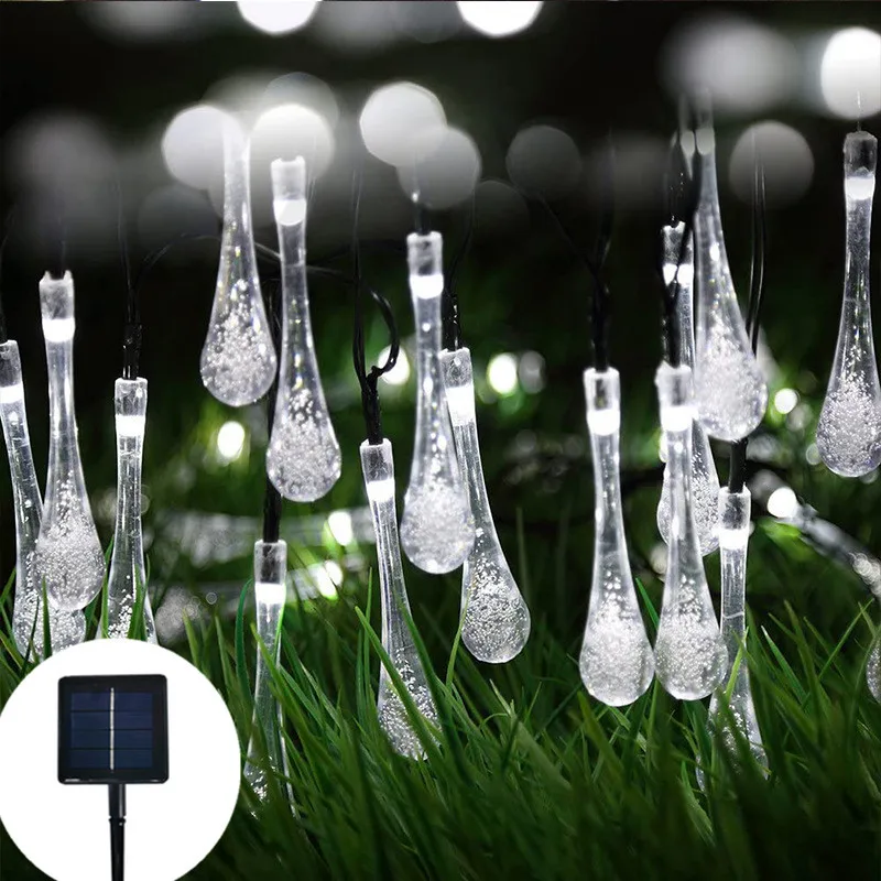 Howlighting 10/20/30/50/60 Led Garden Decorative Fairy Light Water Drop ...