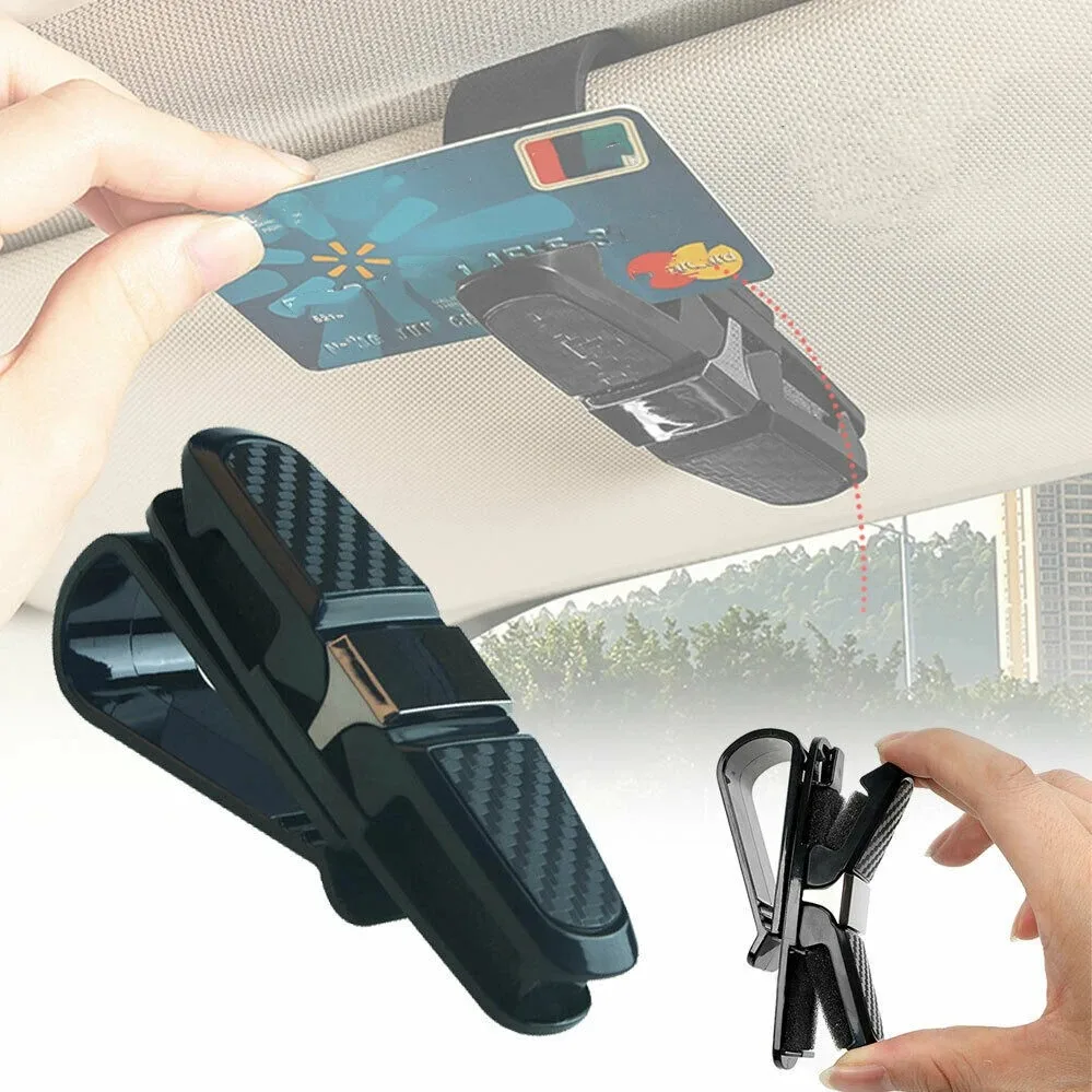 4 Color Auto Sun Visor Glasses Fastener Clip Holder For Sunglasses ...