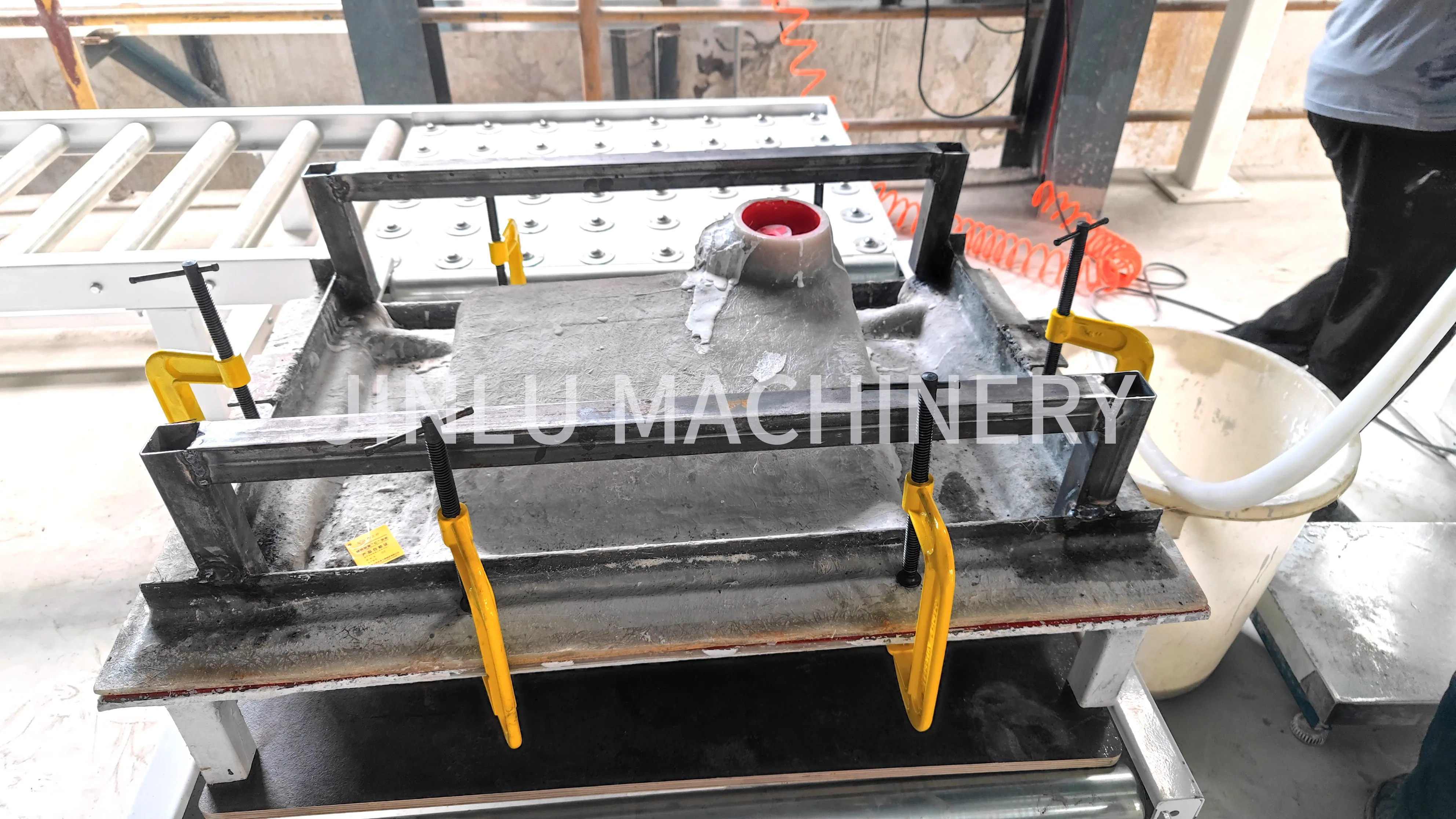 Jinlu Acrylic Resin Basin Sink Production Line,Quartz Sink Making ...