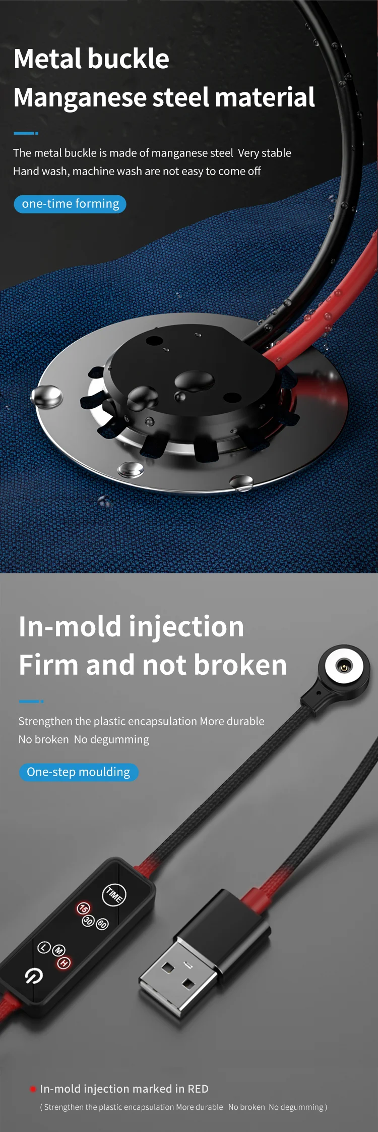 Round 2pin Magnetic Cable - 12V2A Charger Power USB