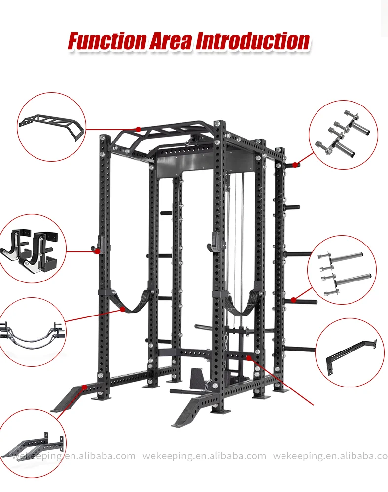 Comprehensive Fitness Cross Training 3x3 Power Rack Cage for Strength ...