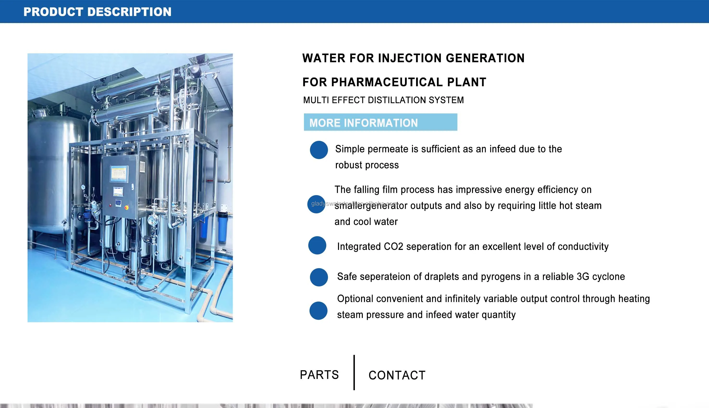 Wfi Plant Water For Injection Equipment System - Buy Wfi Plant Water ...
