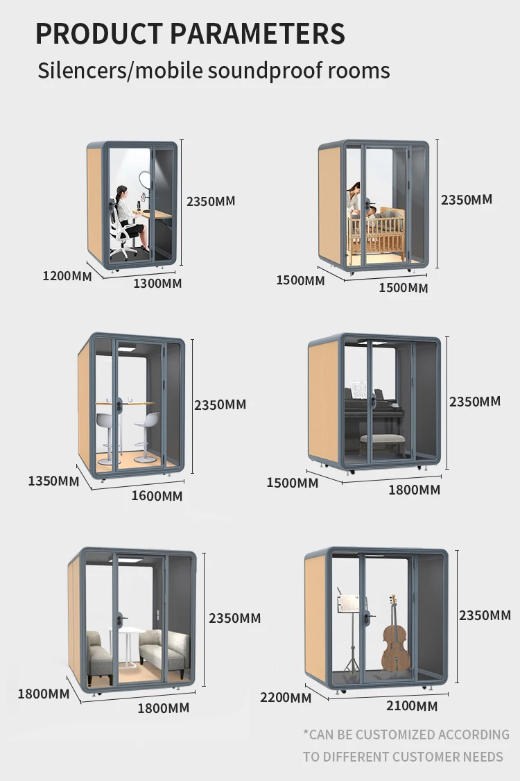Single Person Privated Office Meeting Cabin Moveable Office Soundproof ...