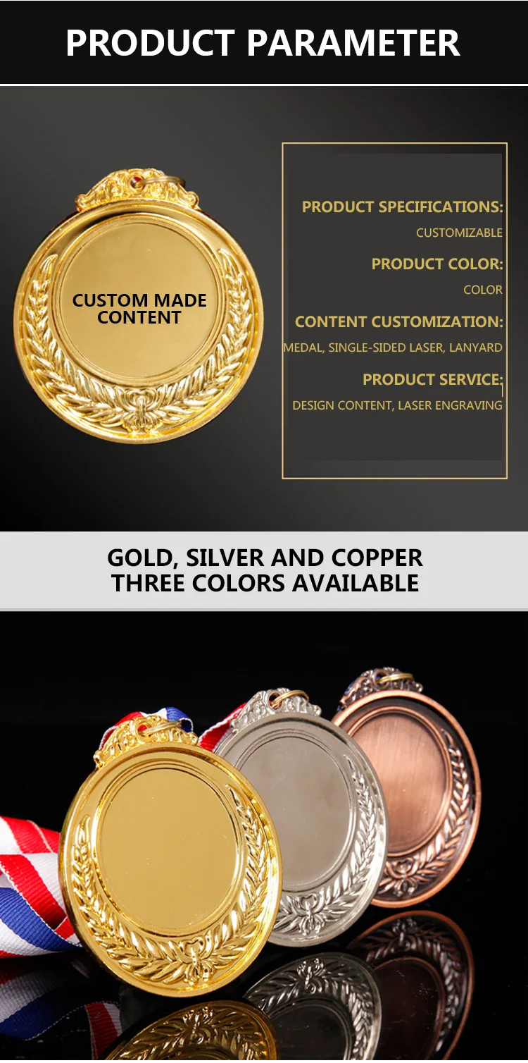 Custom Gold Silver Bronze Sports Medals | Personalized Award Medals for ...