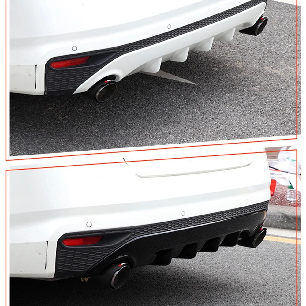 Car Body Kits Rear Bumper Splitter Diffuser Lip With Tail Throats For ...