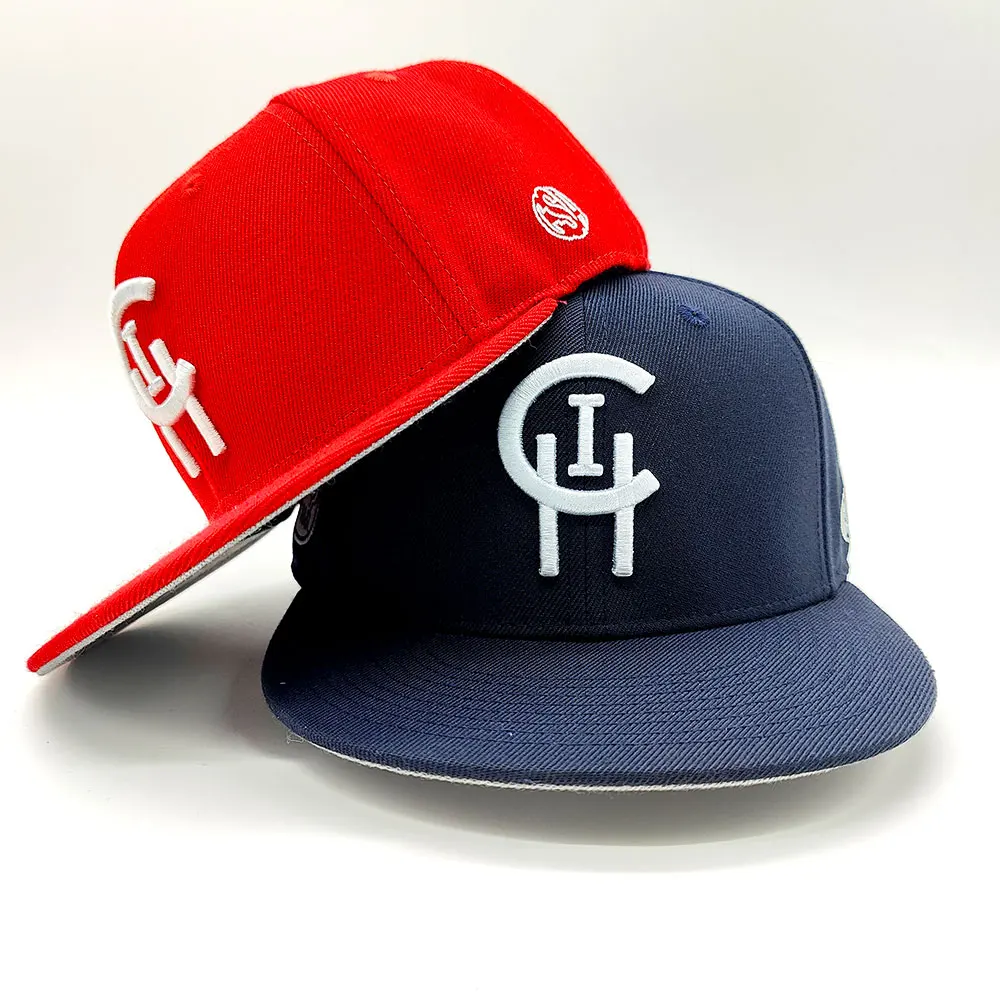 Shop Our 6 Panel Custom Flat Brim Hats with 3D Embroidery