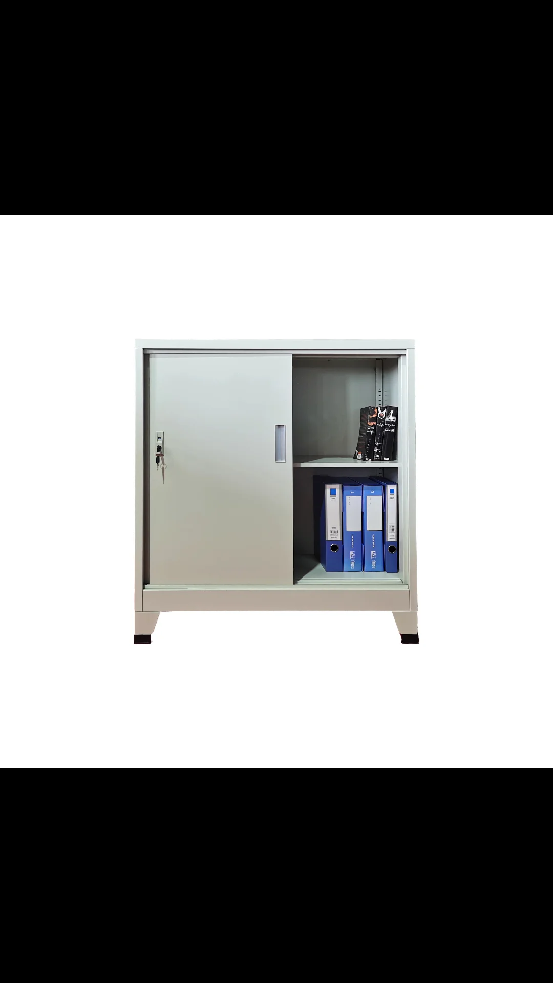 Modern Style Steel Sliding Door Cabinet Metal File Storage Cupboard ...