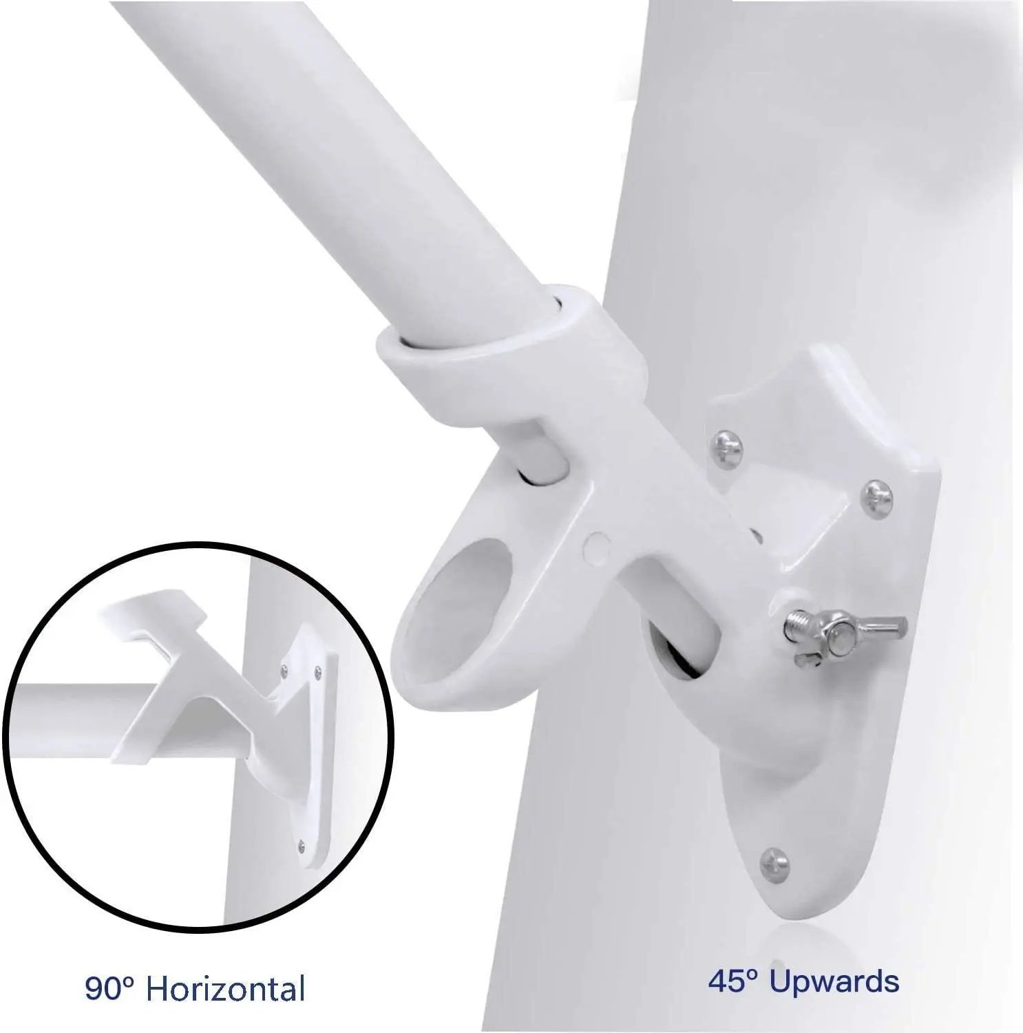 6 Ft Heavy Duty Aluminum Spinning Outdoor Stand Wall Mount House ...