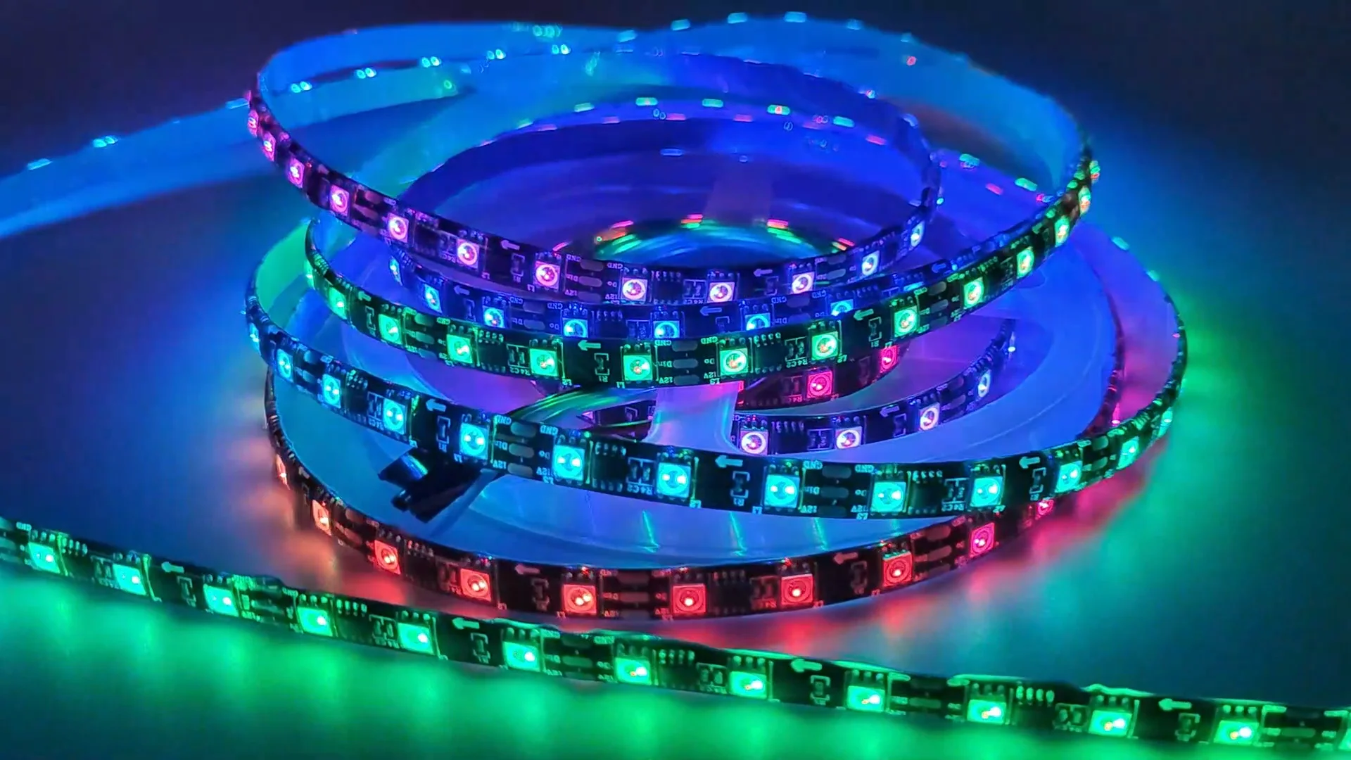 Ws2811 5050 Smart Led Strip Lights 12v 24v 120leds Smd Magic Full Color ...