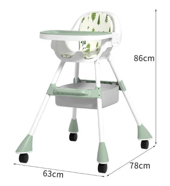 Multi-functional Baby Dining Table Chair With Adjustable Height Folding ...