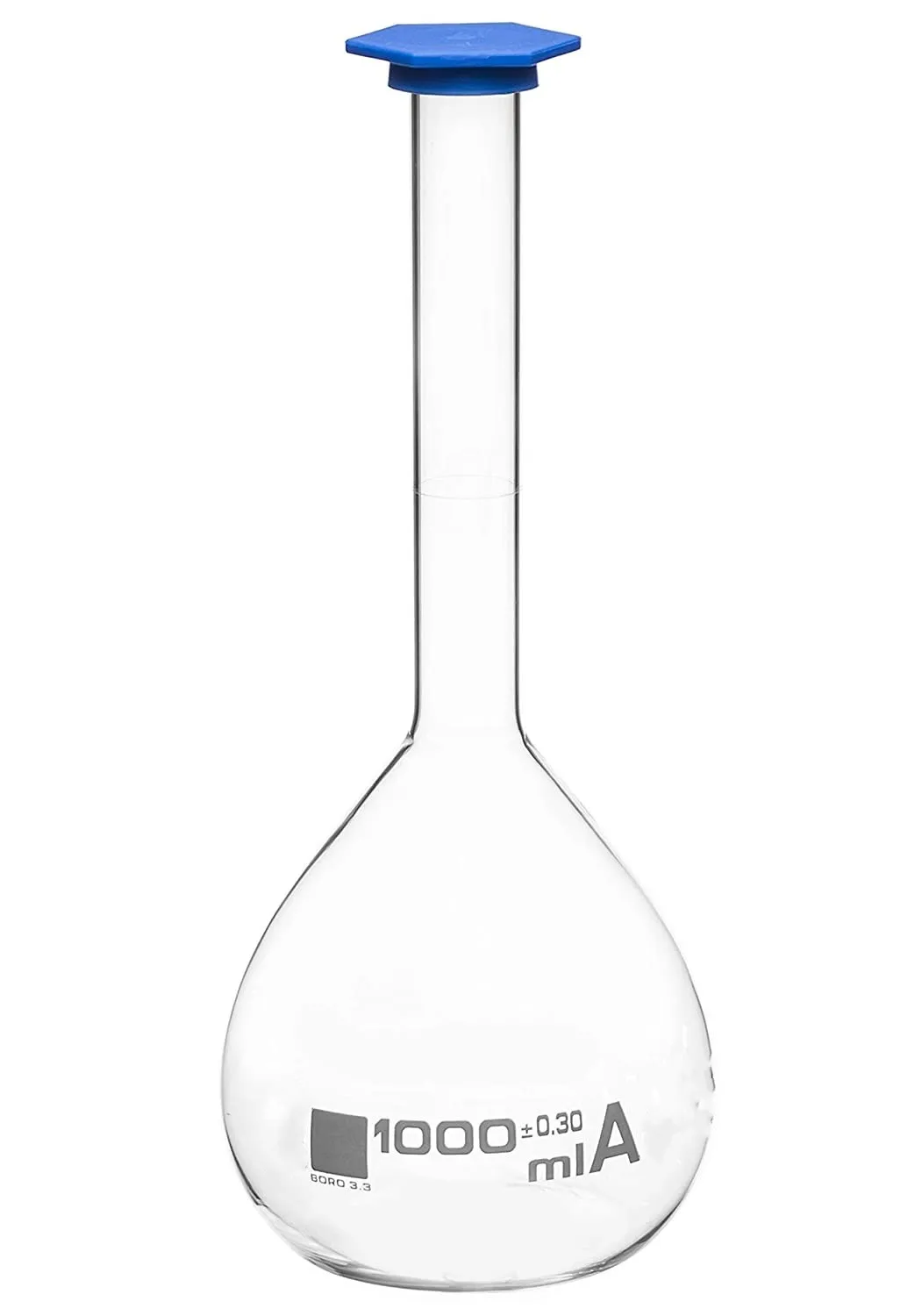Laboratory Measuring Volumetric Flask Clear Glass Pp Stopper & Glass ...