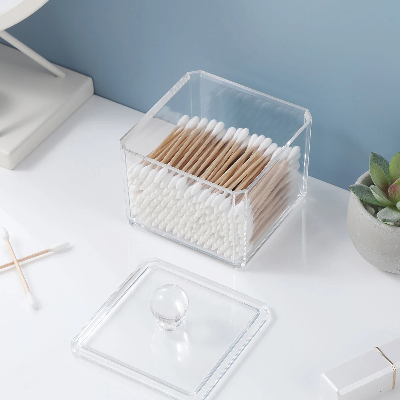 Cosmetics Organization Transparent Plastic Stackable Dust-proof Acrylic ...