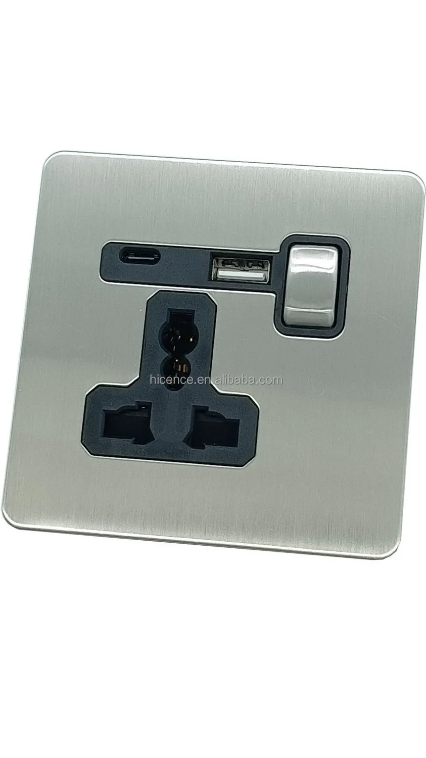 146 Type C Bronzed Socket Brass Switched Socket Usb&usb C With On/off ...