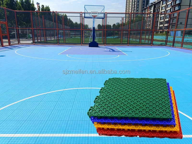 Outdoor Basketball Court Tiles Interlocking Tiles PP Interlock with ...