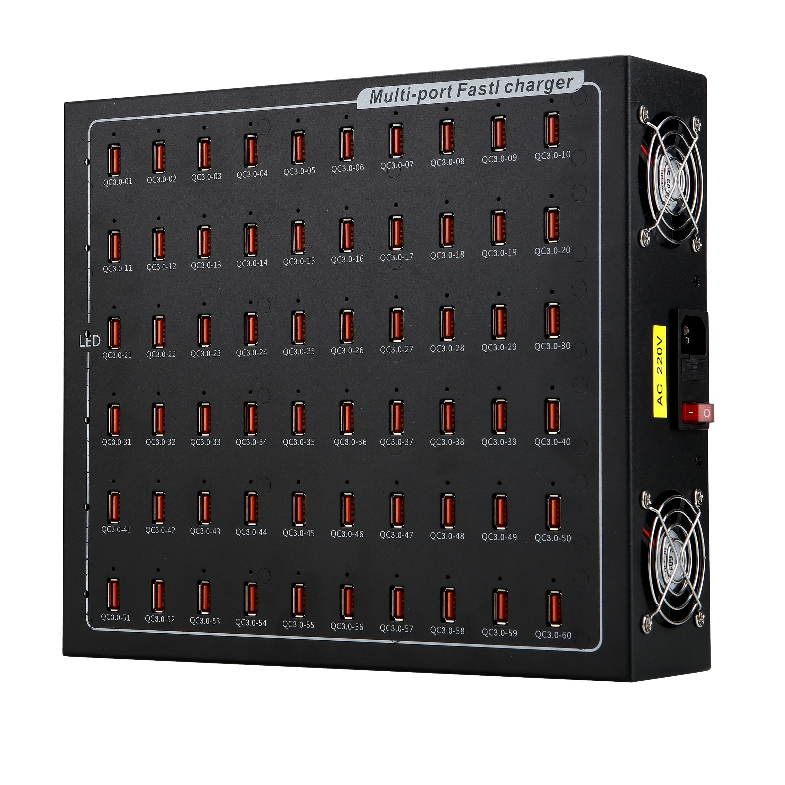 Multi-function Multi-port Charger Quick Charging Adapter Qc3.0 60 Port ...