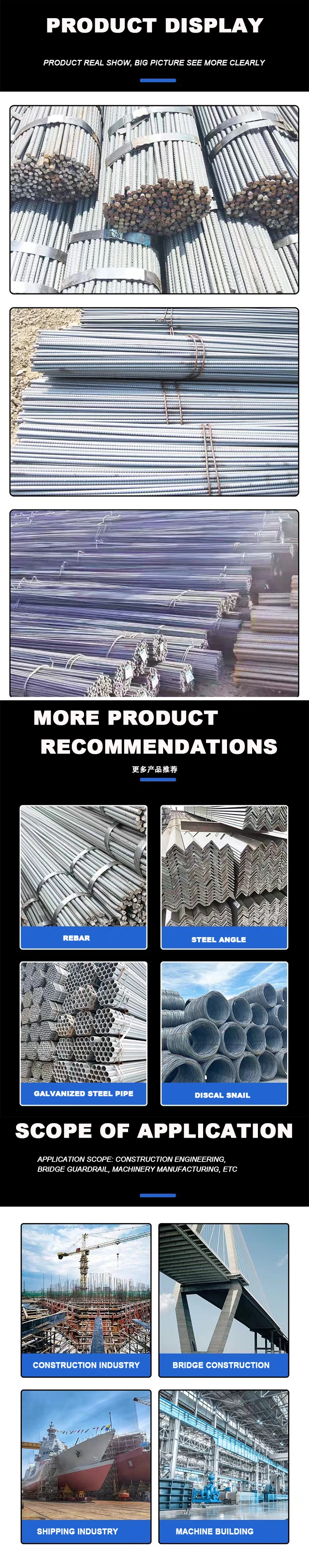 Deformed Rebar 10mm 12mm 16mm Reinforcing Concrete Steel Bar Ro - Buy ...