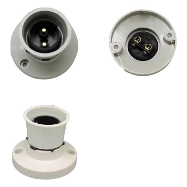 White Bakelite B22 Bayonet Batten Straight Light Bulb Accessory Lamp ...