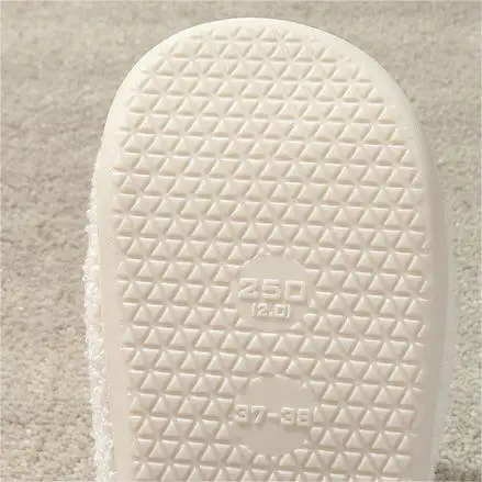 Fashion Cute Moon Clock Women Slippers Winter Soft Fleece Flat Cotton ...