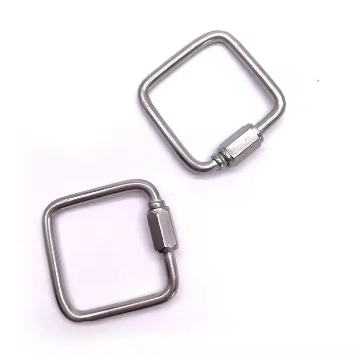 Factory Supply Stainless Steel Locking Square Quick Link Ring Chain ...