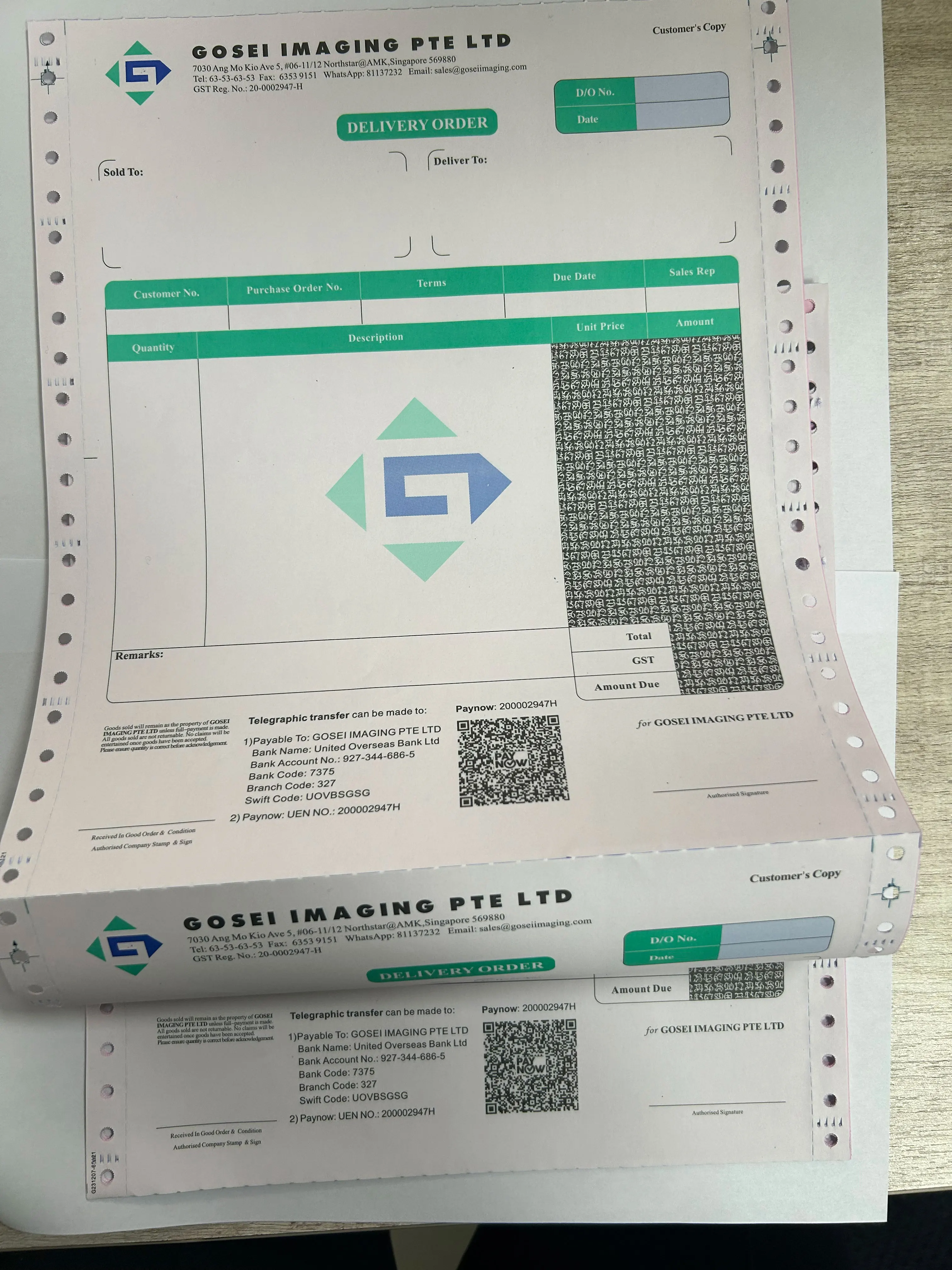 Custom International Receipt Air Waybill Express Shipping And Tracking ...