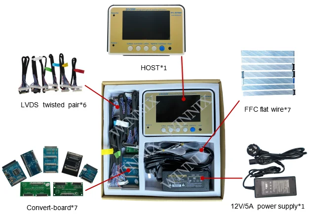 EXV2080 Tv Tester LVDS / MINILVDS / 4K-VBY1 TV LCD Screen Panel Tester ...