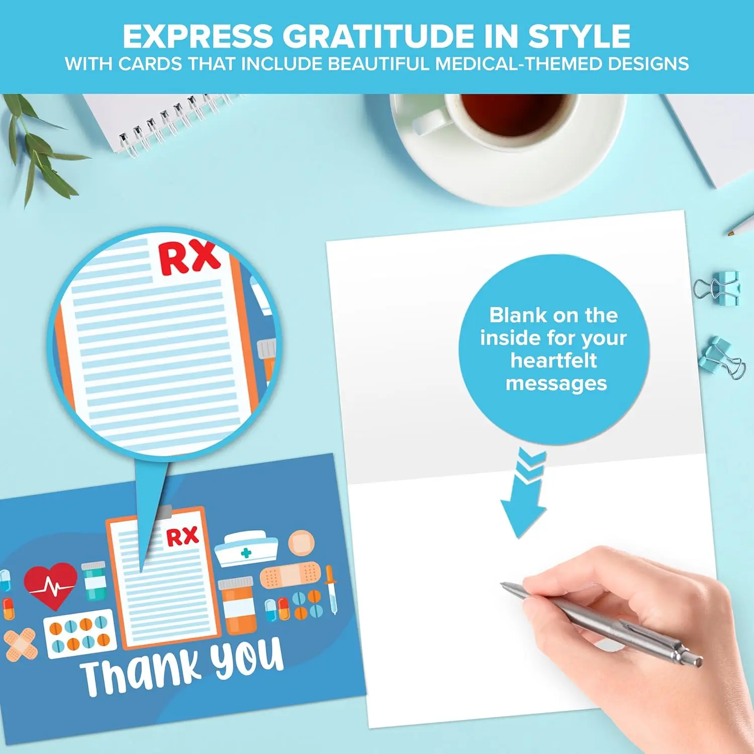 Nurse Appreciation Thank You Cards With Envelopes And Stickers For ...