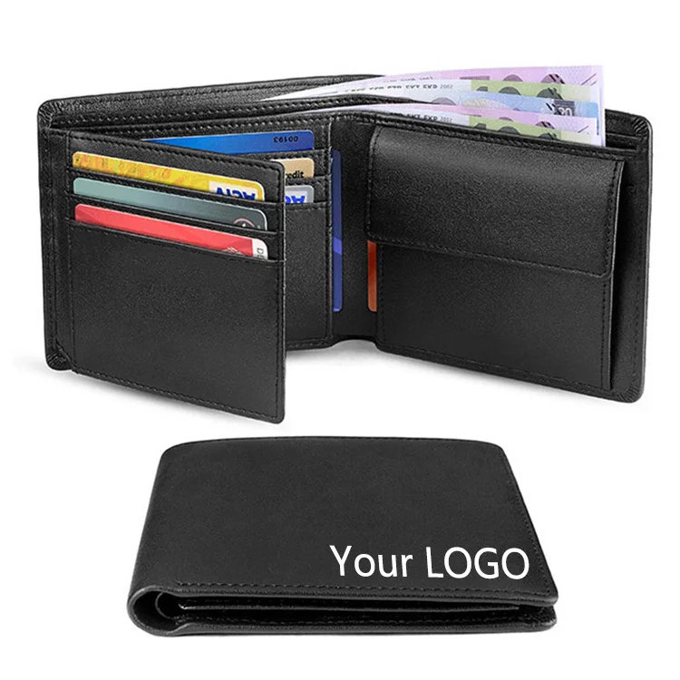 Custom Logo Man Woman Card Holder Real Leather Rfid Wallet Luxury ...