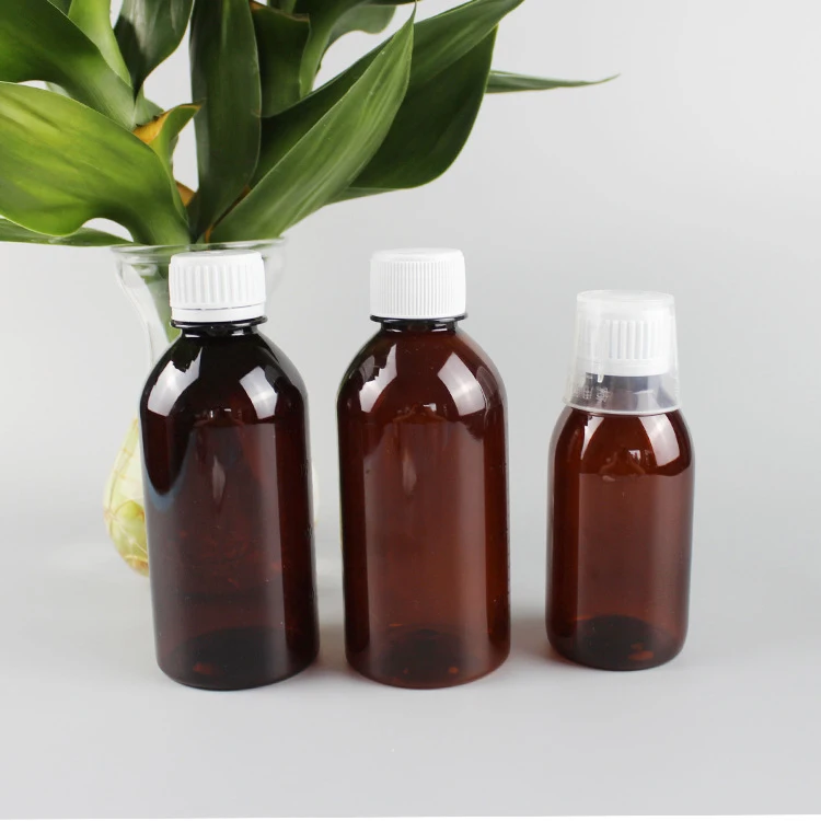 Amber Lean Phosphate Cough Syrup Liquid - Eco-Friendly Bottles