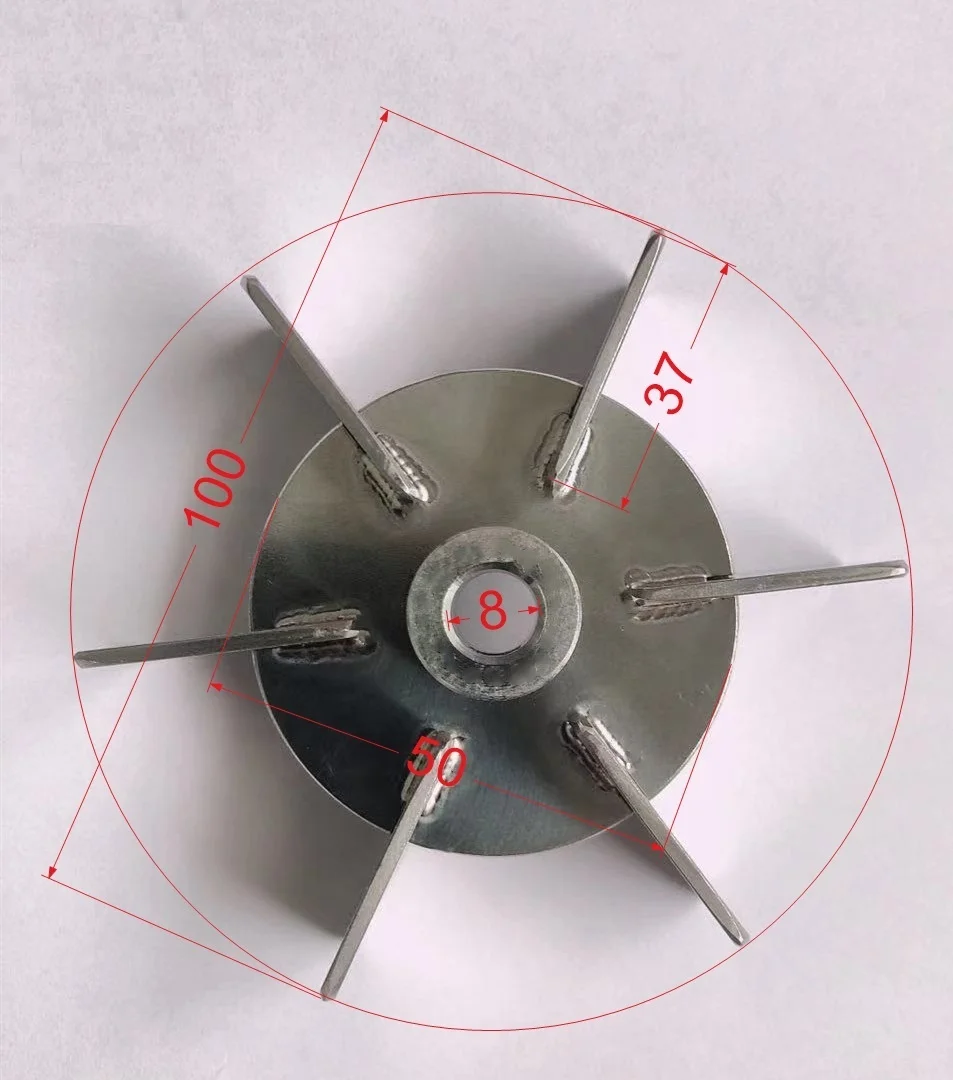 HXCHEM Rushton Turbine Mixing Impeller - Efficient Lab Scale