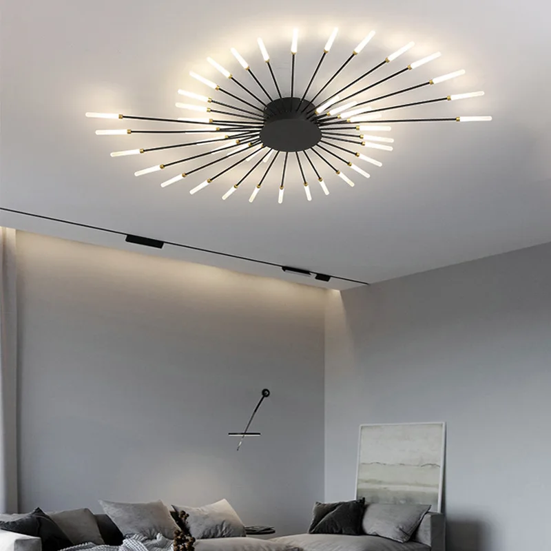 Modern Interior Lighting Acrylic Creative Firework Led Ceiling Light ...