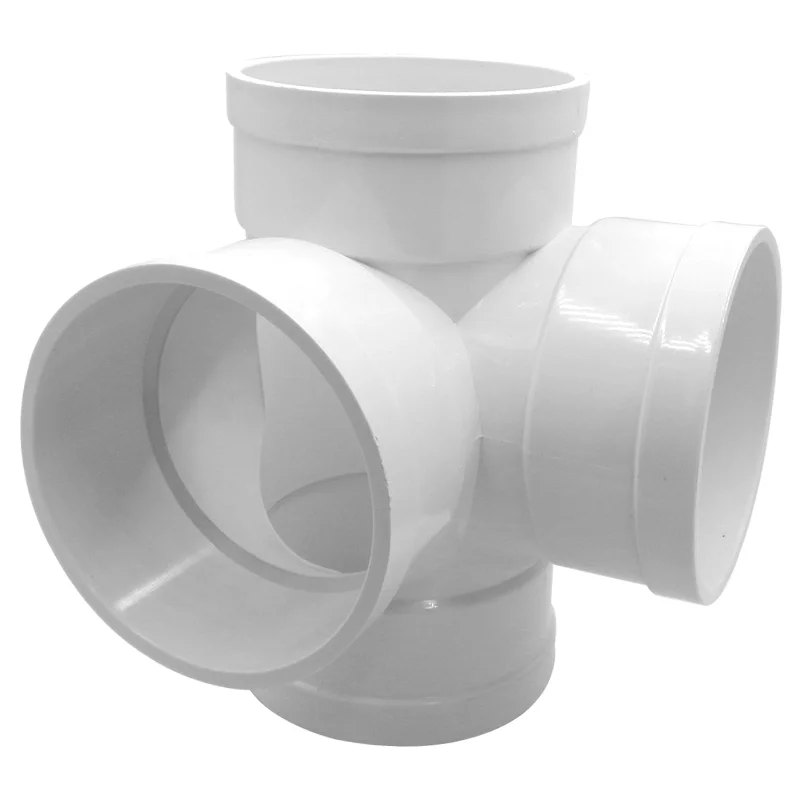 HYDY PVC Pipe Fittings Four-way Joint Drainage Pipe Four-way Drainage ...