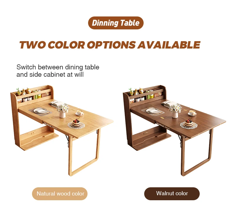 Space-saving Dining Room Table with Spice Rack - HOMEMORE