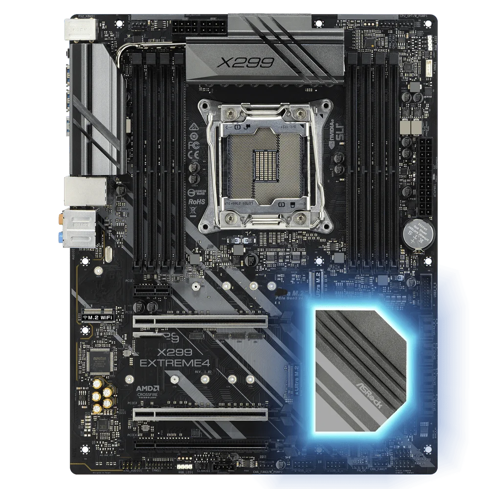 Rock LGA2066 Motherboard X299 Extreme4 - Server Quality