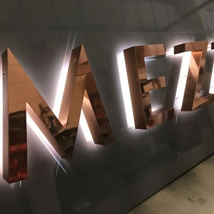 Customized Backlit Letters Advertising Office Wall Led Sign Logo Indoor ...