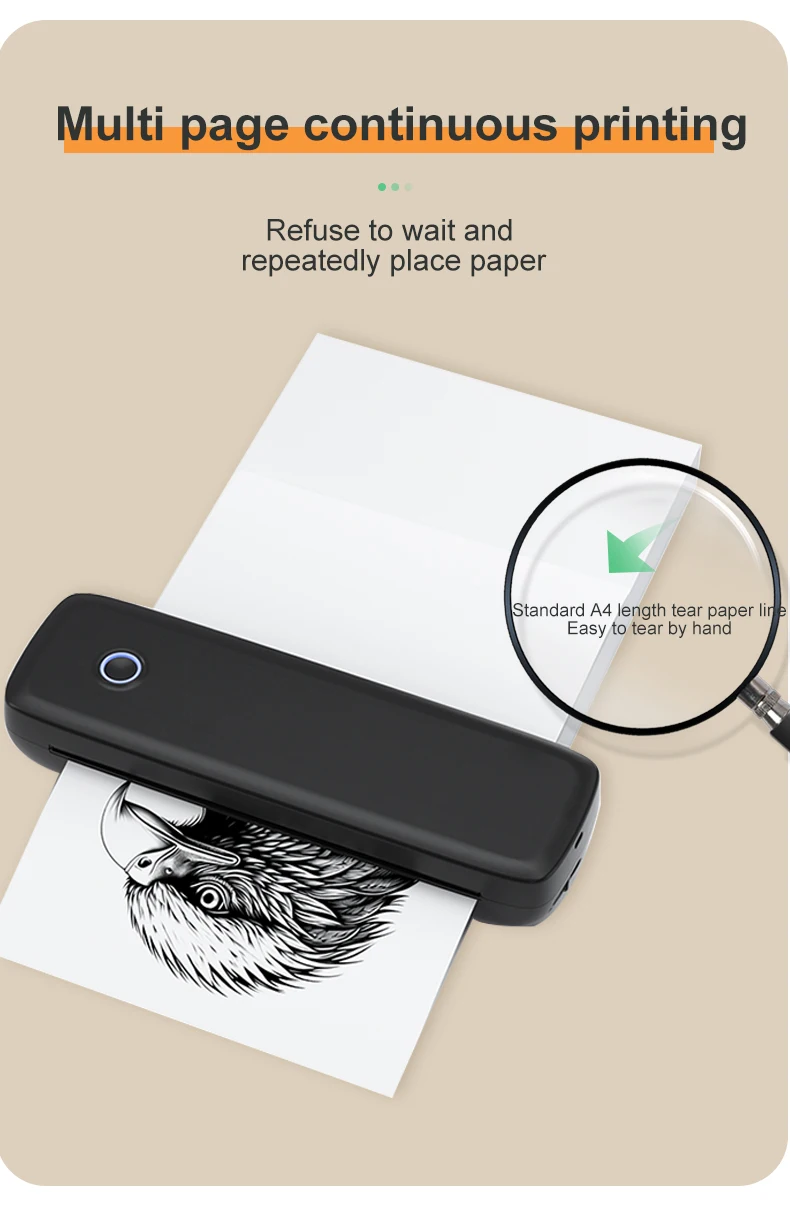 Luck Jingle Fanfold A4 Thermal Paper For L81 A41 Portable Printer ...