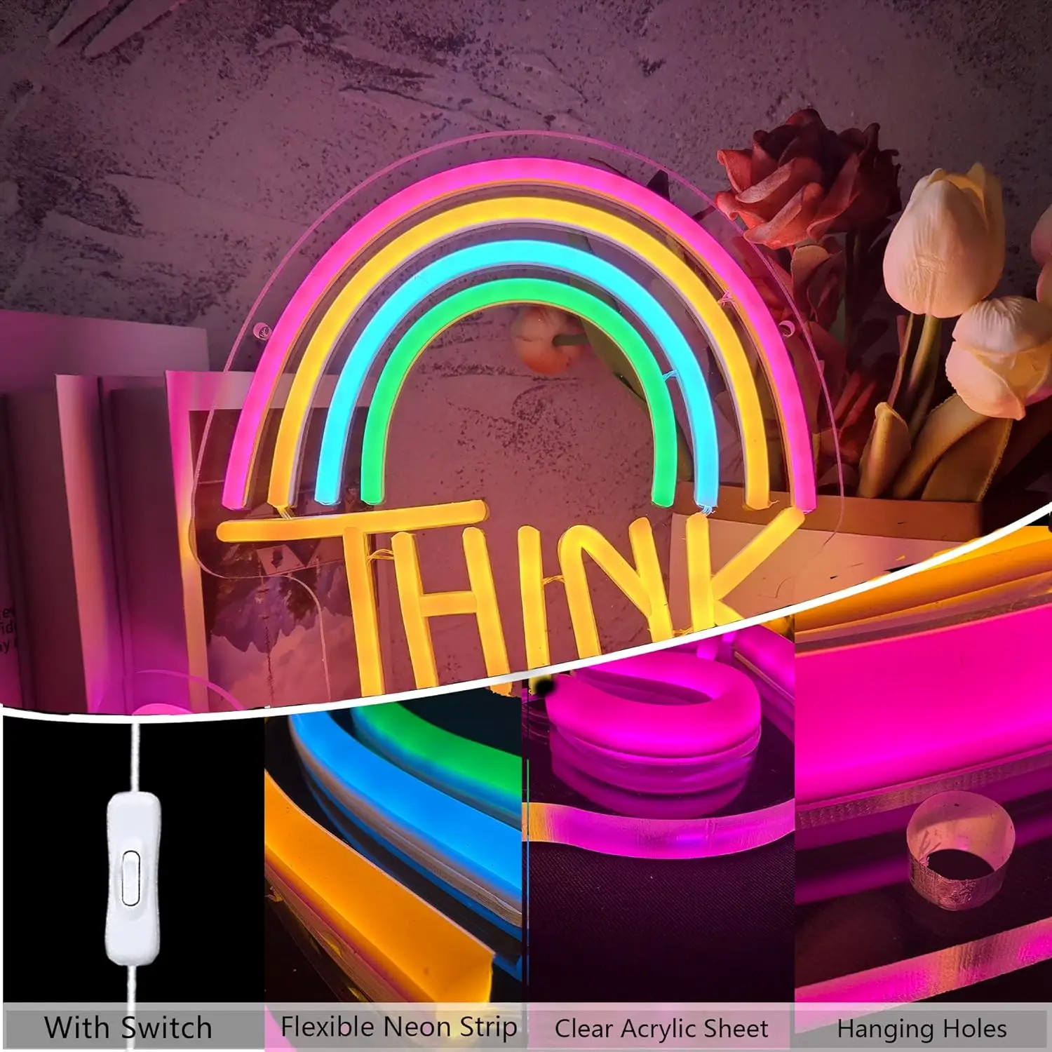 Think Positive Neon Sign - Brighten Your Space Decor